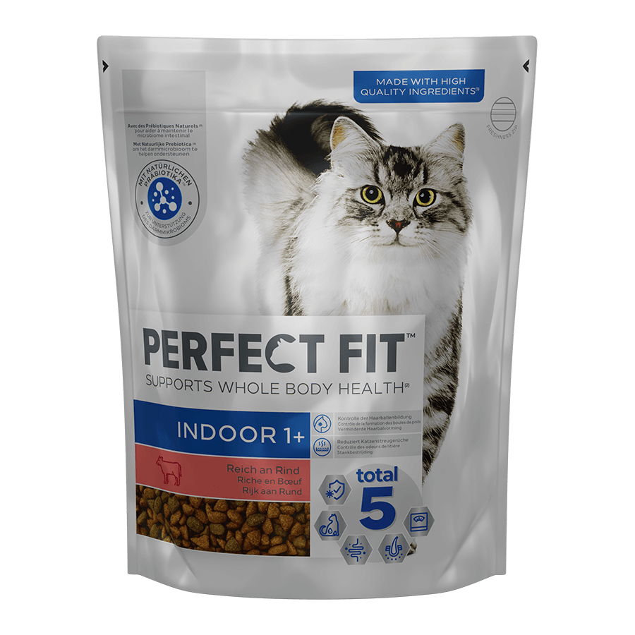 Perfect Fit™ Indoor rohke veisega kuivtoit toakassidele